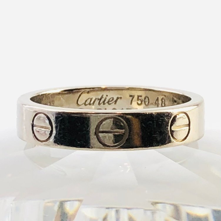 77 Cartier カルティエ ラブリング 指輪 レディース ゴールド K18WG 750 幅 3.4mm ＃48 8号 3.8g 1685(ホワイトゴールド)｜売買されたオークション情報 ...
