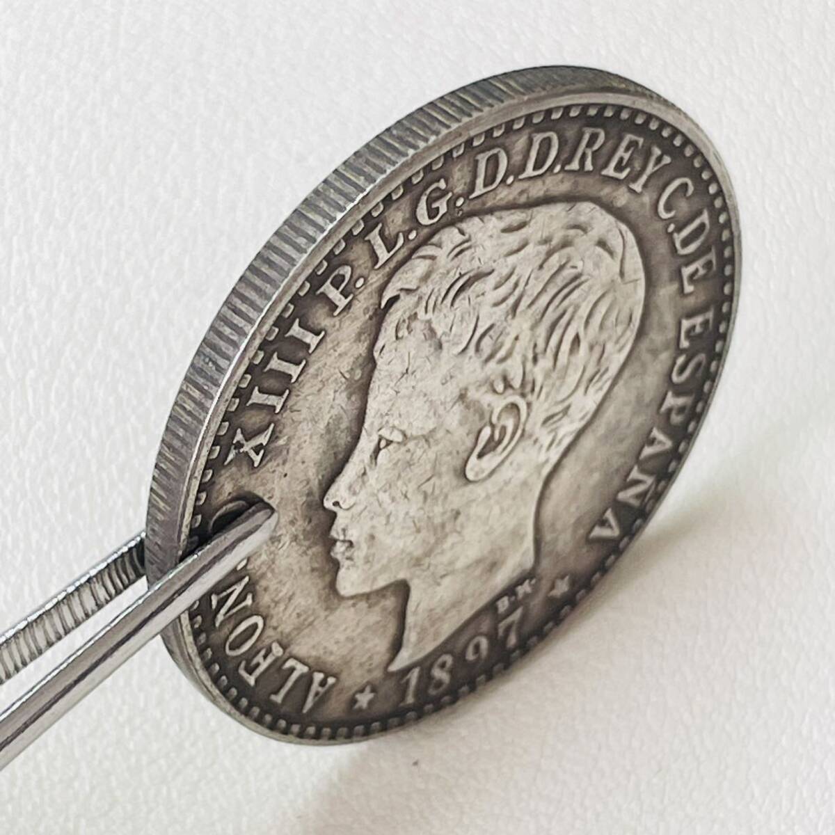 スペイン領プエルトリコ 硬貨 古銭 アルフォンソ13世 1897年 幼王 ヘラクレスの柱 王冠 紋章 ペソ コイン 重22.47g 銀貨(ヨーロッパ)｜売買されたオークション情報、yahooの ...