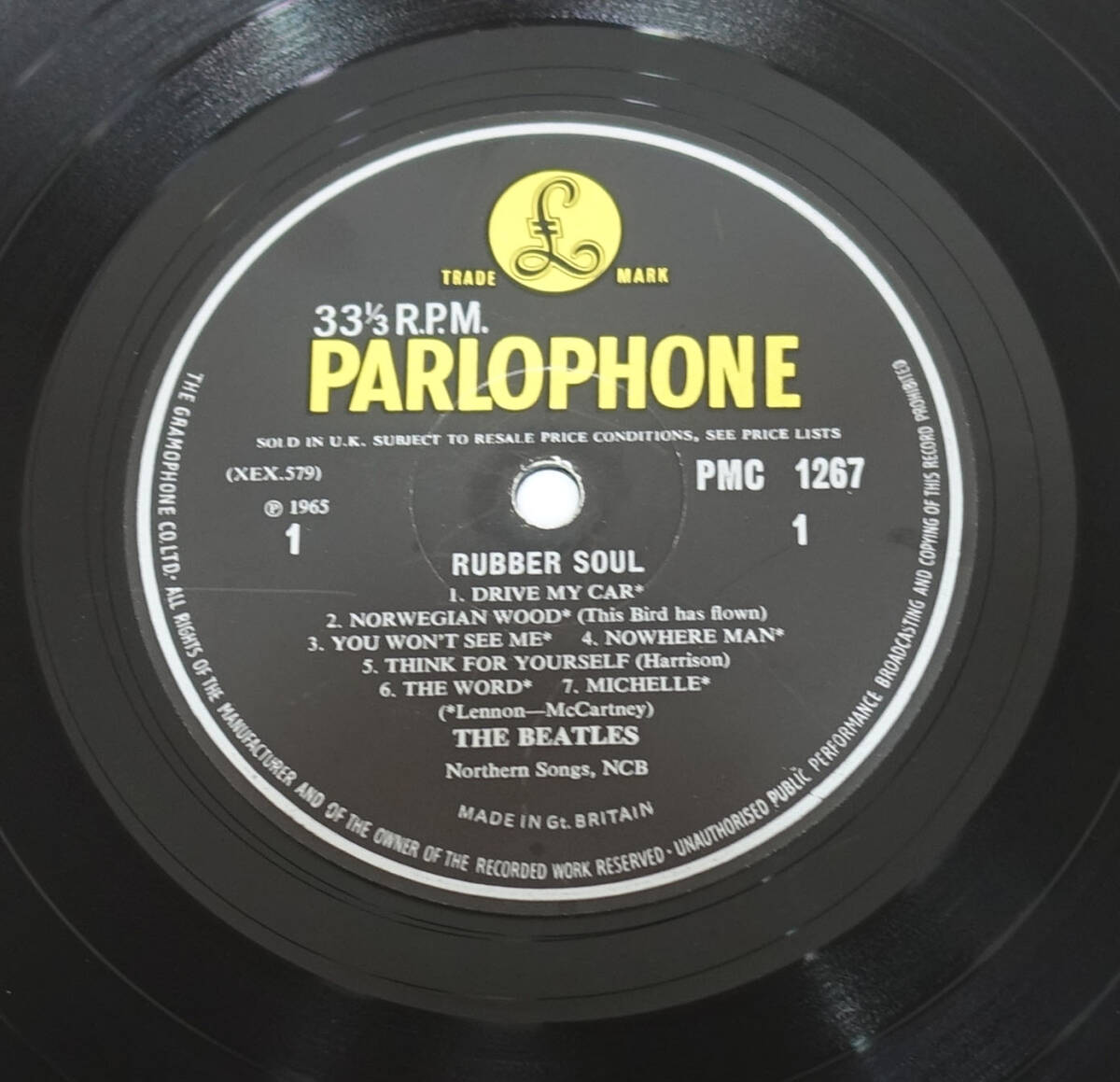 UK Original 初回 Parlophone PMC 1267 1st Loud-Cut Rubber Soul / The Beatles MAT: 1/1(RUBBER SOUL ...
