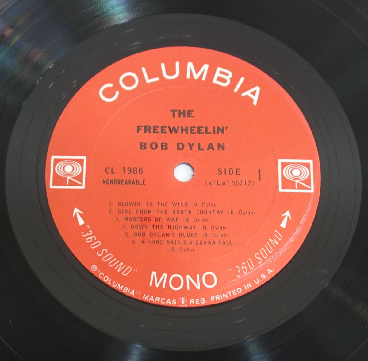 Yahoo!オークション - US Columbia MONO CL 1986 2EYES The Freewheeli...