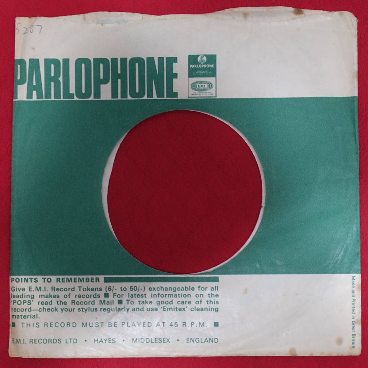 Yahoo!オークション - Sample盤 UK Original 初回 Parlophone R 5389 W...