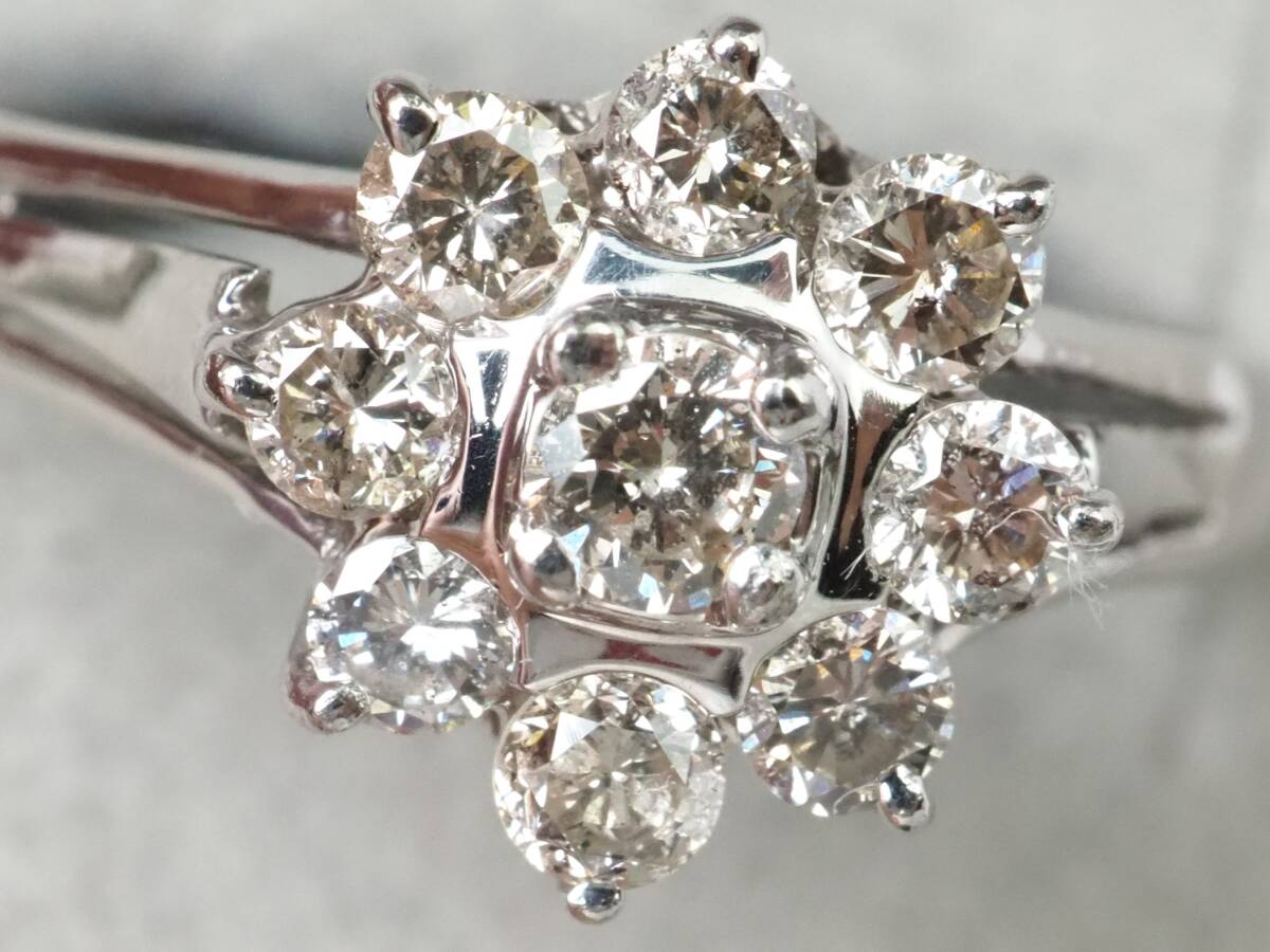 Yahoo!オークション - 【4522P】鑑別付き Pt900プラチナ 天然ダイヤモ...