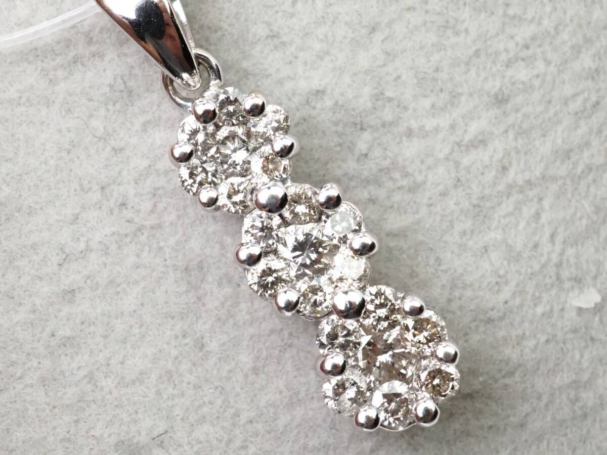 Yahoo!オークション - 【4677A】K18WG 天然ダイヤモンド 0.50ct/1.6g ...