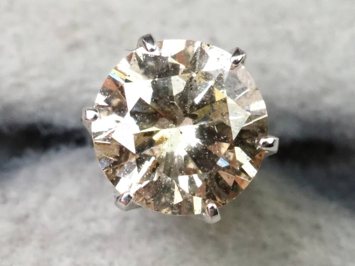 Yahoo!オークション - Pt900プラチナ 天然ダイヤモンド 大粒 計1.71ct/...