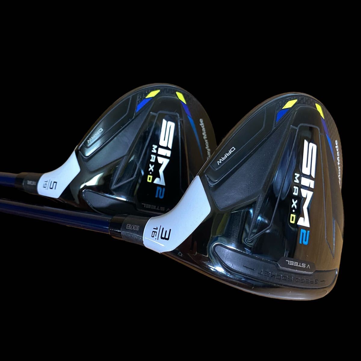 Taylormade テイラーメイド SIM2 MAX D 3W 16° 5W 19° 2本セットTENSEI TM50 FLEX-R ウッド ドライバー カバー付き ゴルフ(テーラーメイド ...