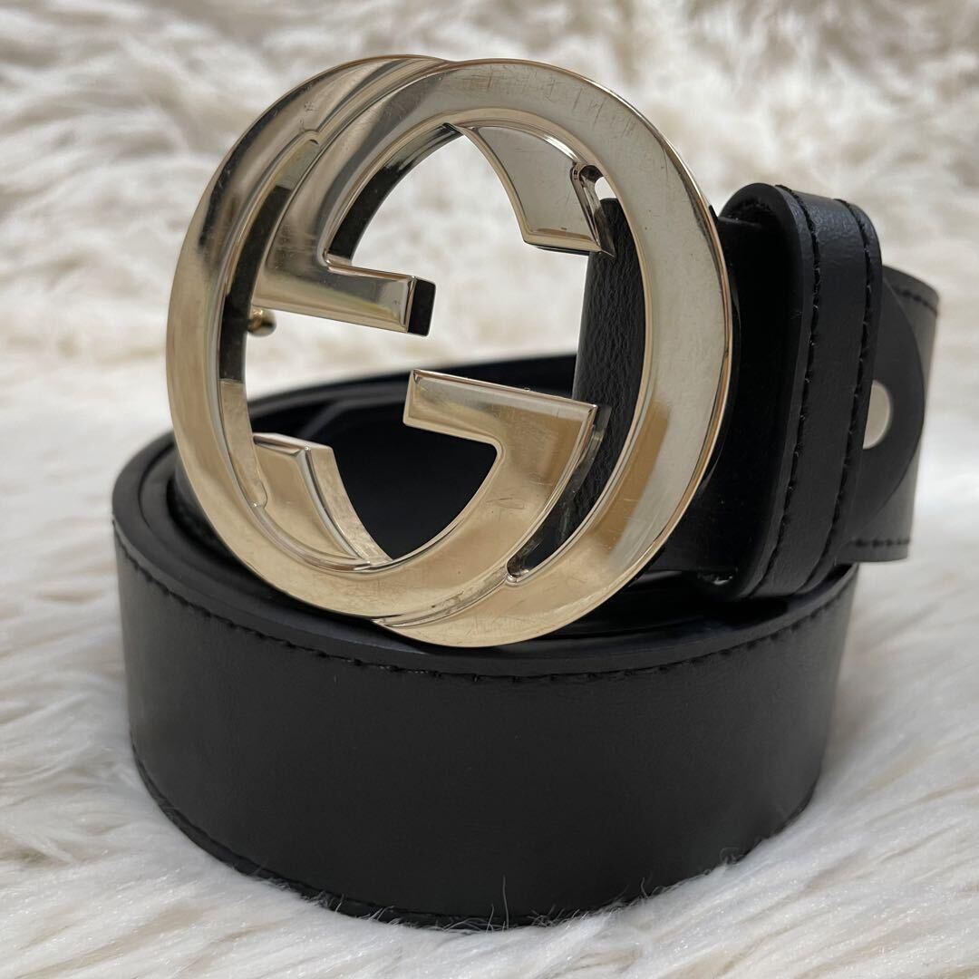 Yahoo!オークション - 美品/最高級 GUCCI グッチ ベルト インターロッ...