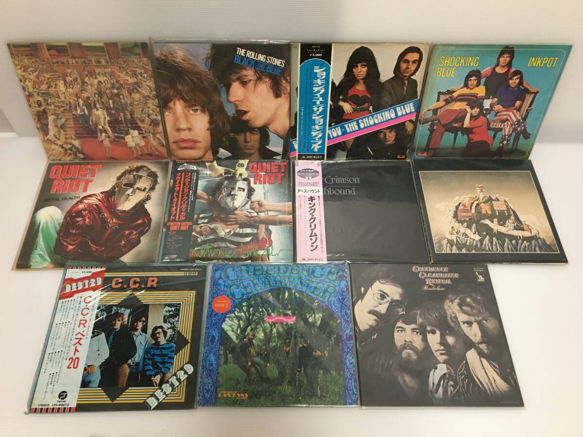 Yahoo!オークション - Z031 LP レコード ROCK ロック 100枚まとめ US/...