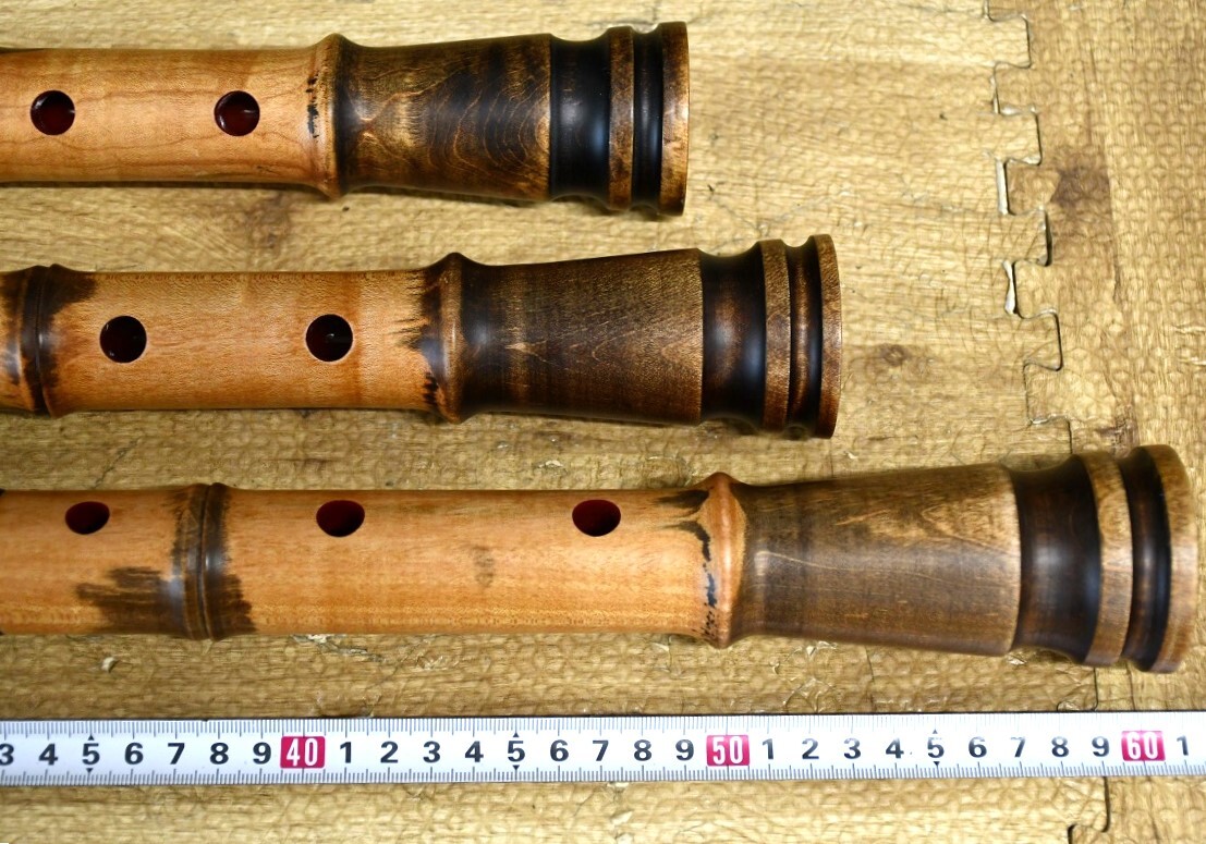Yahoo!オークション - NY8-153【現状品】蝴蝶宝 尺八3本まとめ 尺八 胡...