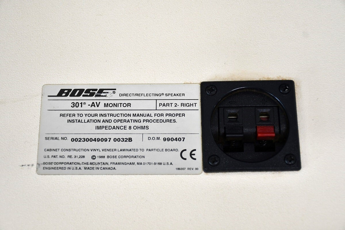 Yahoo!オークション - NY8-41【現状品】BOSE モニタースピーカー 301-A...