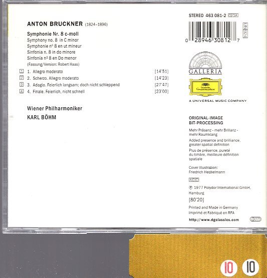 Yahoo!オークション - ブルックナー 交響曲第8番/ベーム＆VPO