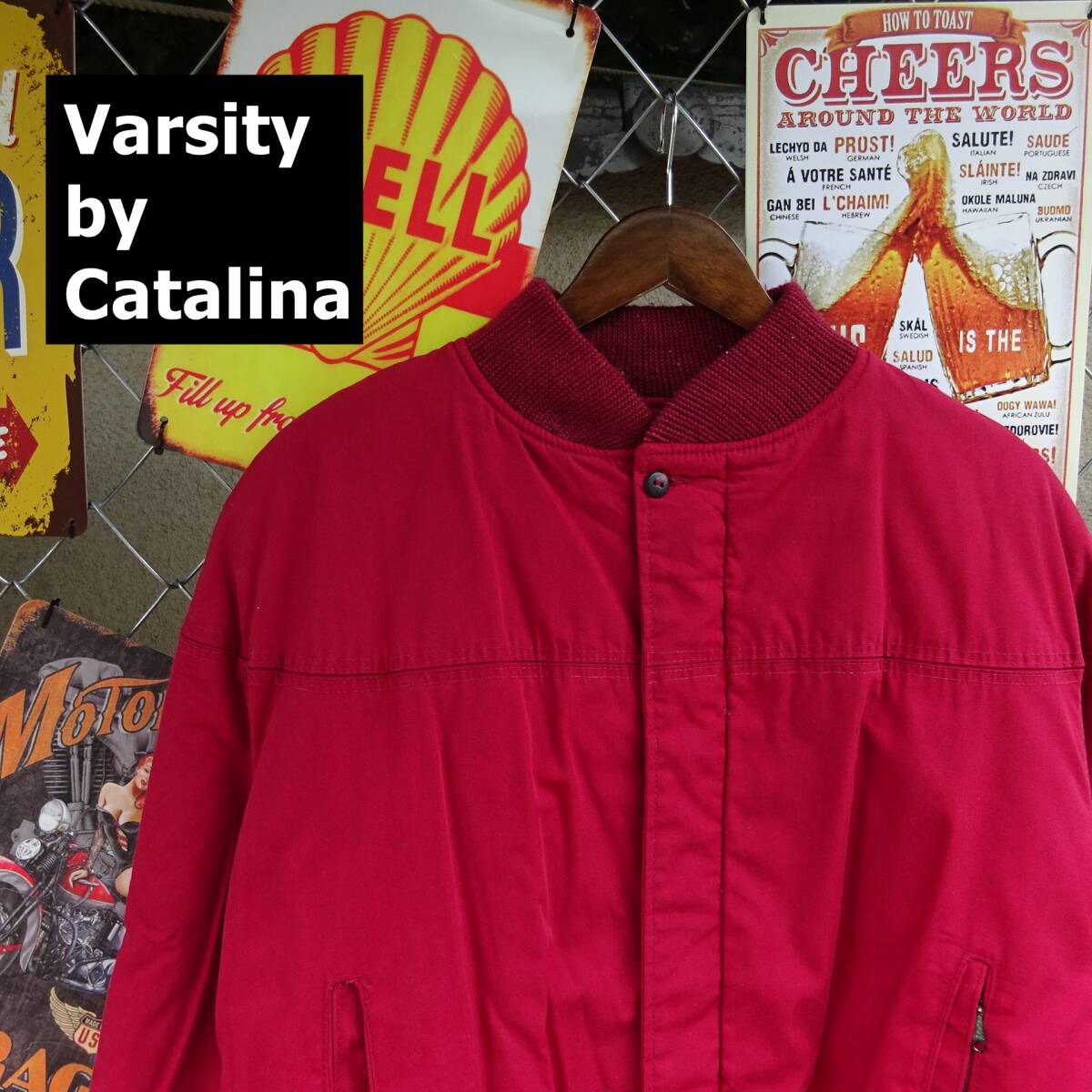70s Varsity by Catalina カップショルダー ジャケット L サイズ 70s Varsity by Catalina カップショルダー ジャケット L サイズ