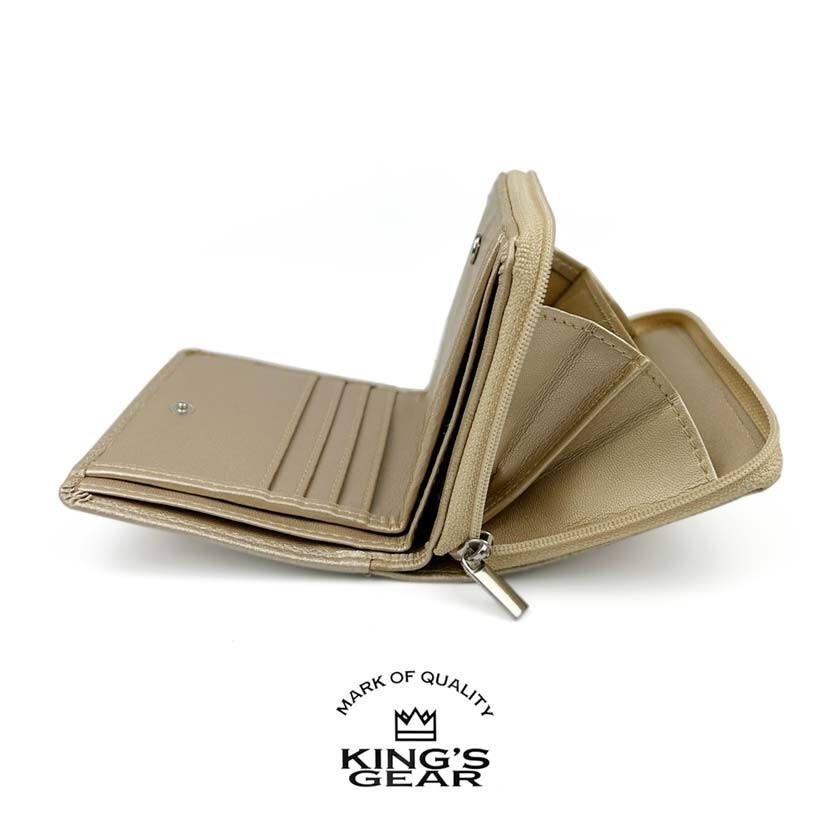 KIMGS GEAR(キングスギア) PUレザー ゴールドカラー 二つ折り KIMGS GEAR(キングスギア) PUレザー ゴールドカラー 二つ折り