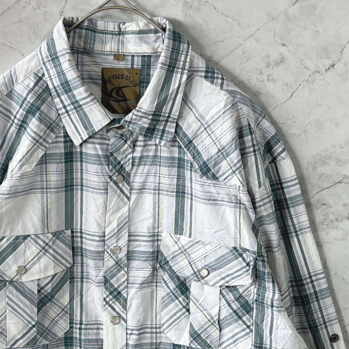 Yahoo!オークション - COEVALS CLUB ウエスタンシャツ 長袖シャツ チェ...