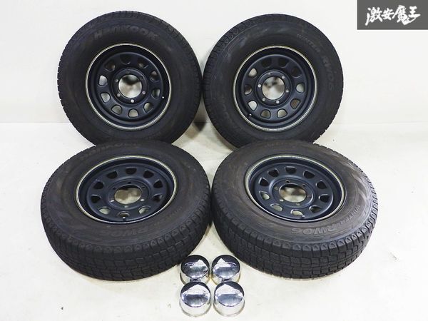 DAYTONA デイトナ 15インチ 6.5J ＋40 6穴 PCD139.7 鉄チン ホイール ハンコック 2020年 195/80R15 スタッドレスタイヤ 4本セット(15インチ)｜売買 ...