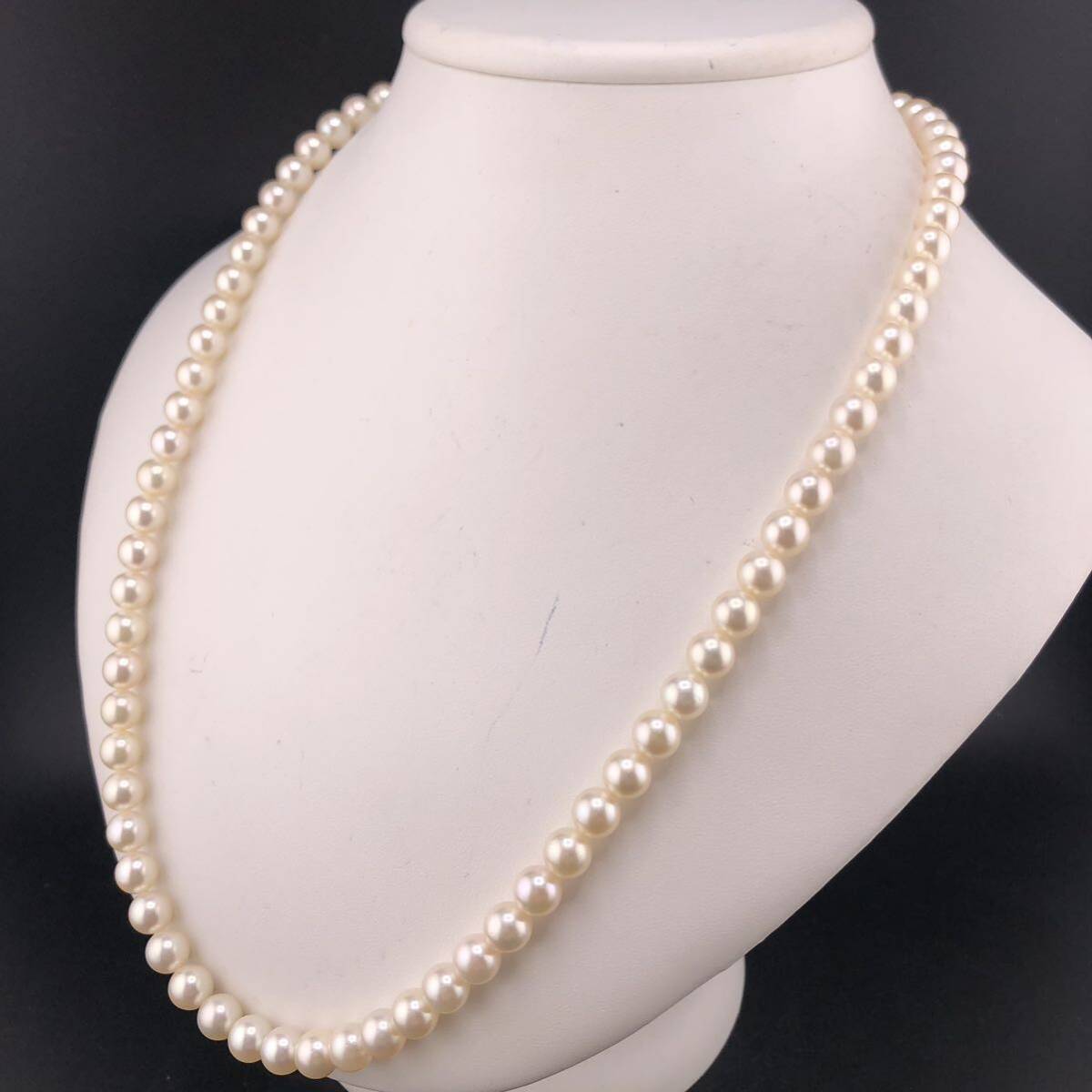 Yahoo!オークション - E08-581 アコヤロングパールネックレス 7.5mm~8....