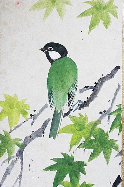 Yahoo!オークション - 4744 不明絵短冊・肉筆・龍一・花鳥画・不明