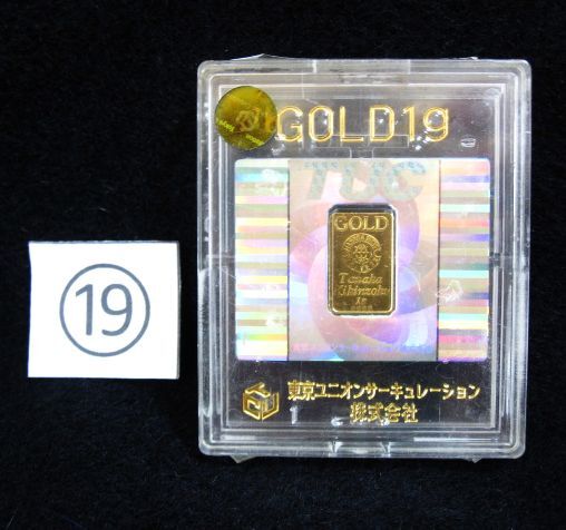Yahoo!オークション - 純金 24K GOLD 1g インゴット 1g×1枚 東京ユニ...