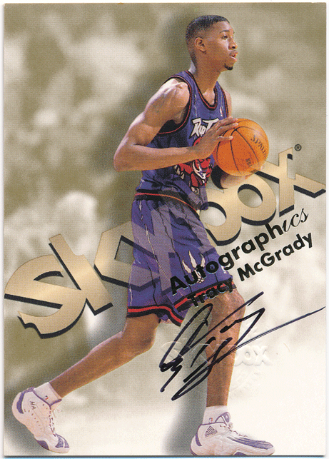 Yahoo!オークション - Tracy McGrady 1998-99 Skybox Autographics Si...
