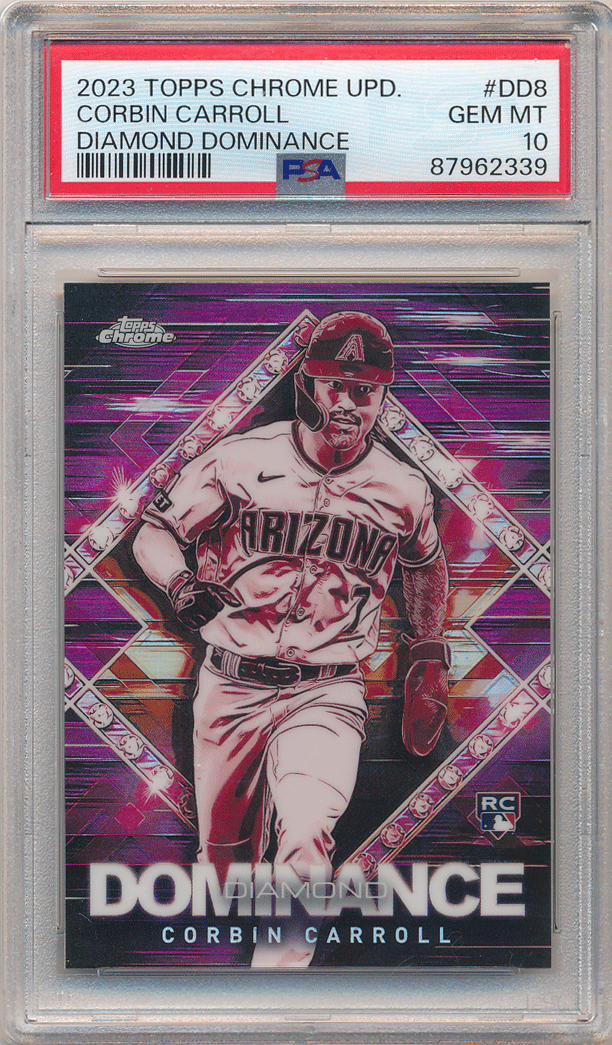 Corbin Carroll 2023 Topps Chrome Update RC Rookie Diamond Dominance PSA 10 Gem Mint 完璧 ルーキー コービン ...