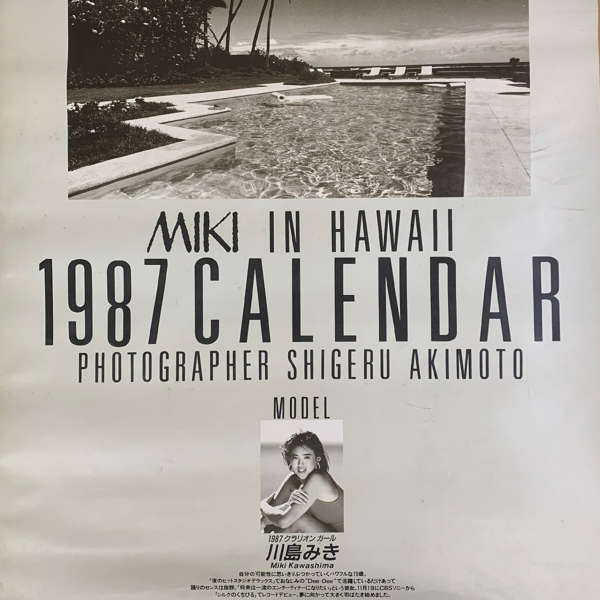 Yahoo!オークション - 【B2カレンダー】川島みき 1987年 カレンダー MI...