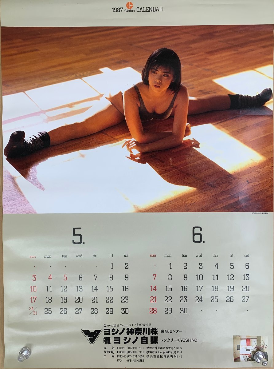 B2カレンダー 川島みき 1987年 カレンダー MIKI IN HAWAII 水着 1987 CALENDAR クラリオンガール Clarion ＜51.5cm×72.8cm＞(芸能人 ...