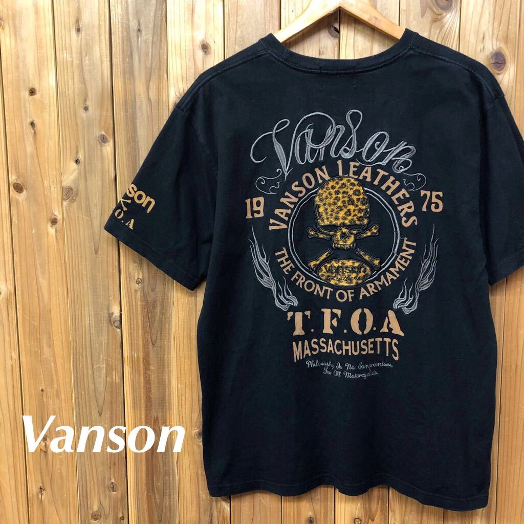 Yahoo!オークション - Vanson Cottons /バンソン /メンズXL 半袖Tシャ...