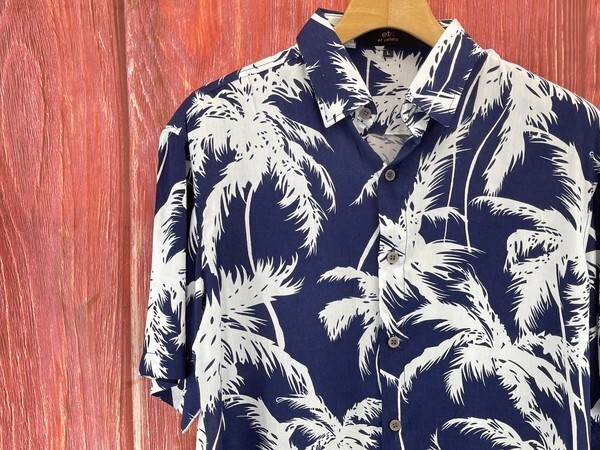 Yahoo!オークション - セレクト出品 LS-2734.XL【palm tree/ネイビー系...