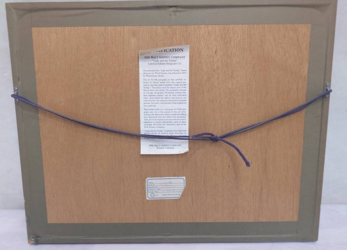 日本代購代標第一品牌【樂淘letao】－v2 真作保証 ウォルト・ディズニー セリグラフセル画 「わんわん物語 Lady and the Tramp」 ヴィンテージ 壁掛け ンテリア