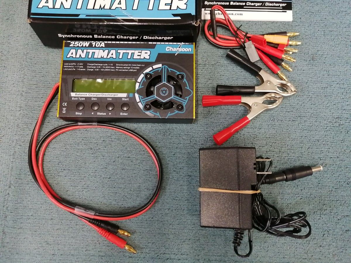 ミニ四駆 充電器 ANTIMATTER 10A 250W モーター慣らし 導通確認 ミニ四駆 充電器 ANTIMATTER 10A 250W モーター慣らし 導通確認