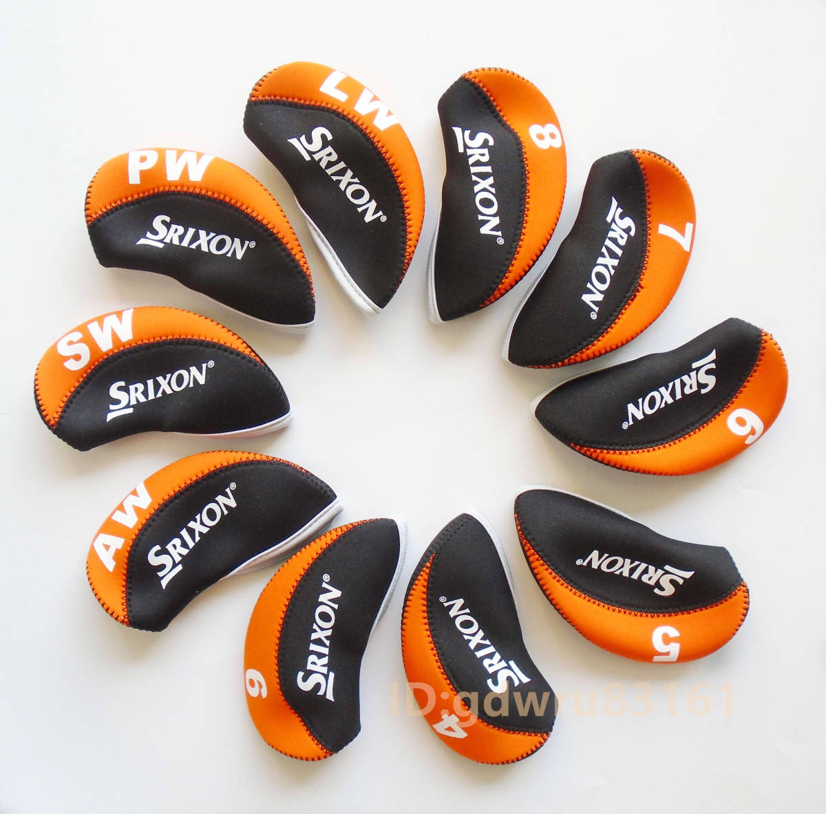 Yahoo!オークション - アイアンカバー 着脱らくらく 黒 オレンジ SRIXO...