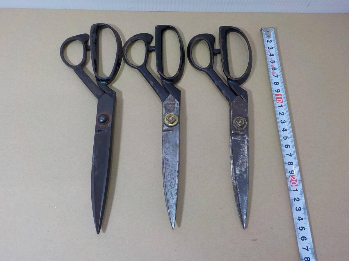 Yahoo!オークション - d313 裁ち鋏 3個まとめて ジャンク 銘あり
