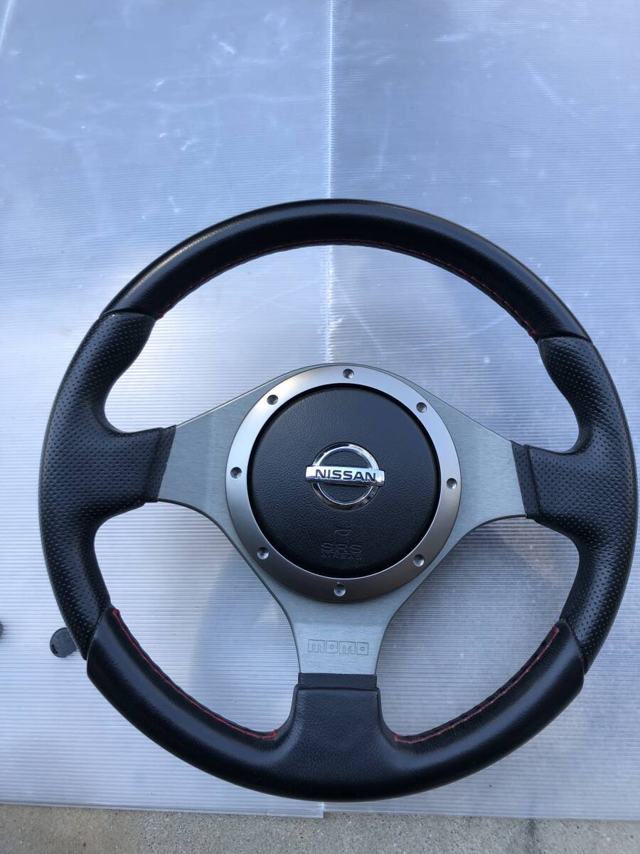日産純正OP MOMO モモステアリング インフレーター無 適合多数 c25 セレナ z33 フェアレディZ E51 エルグランド ステージア マーチ(ステアリング、ハンドル本体)｜売買された ...
