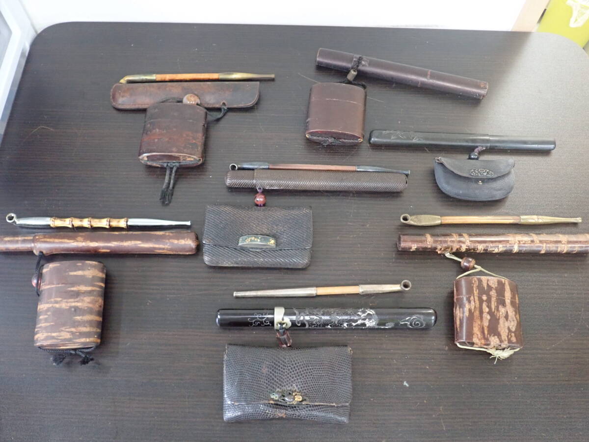 煙管 キセル 純銀製 彫金 含む / ケース 煙草入れ レザー 桜皮 など おまとめ ジャンク扱い 激安1円スタート(喫煙グッズ)｜売買されたオークション情報、yahooの商品情報をアーカイブ ...