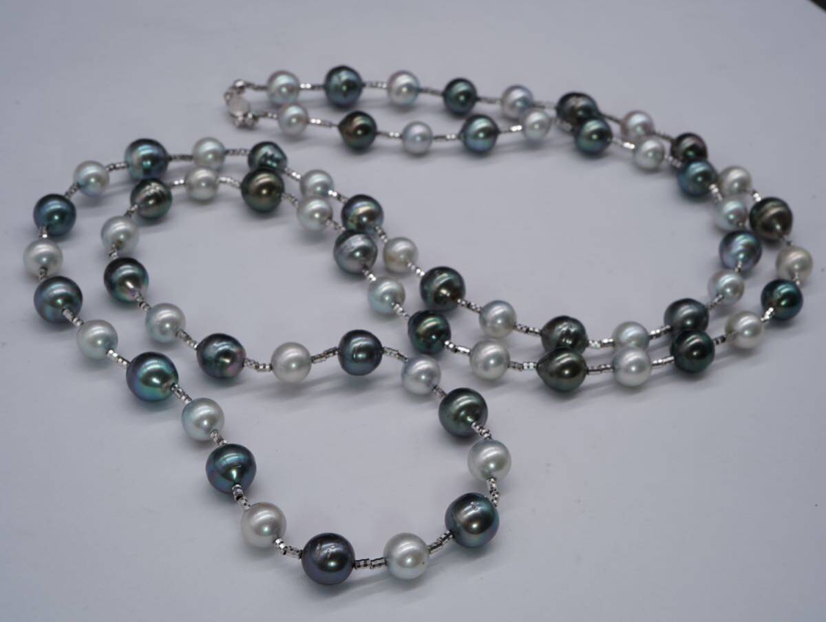 Yahoo!オークション - 【615】SILVER シルバー 925 本真珠 パール ネッ...