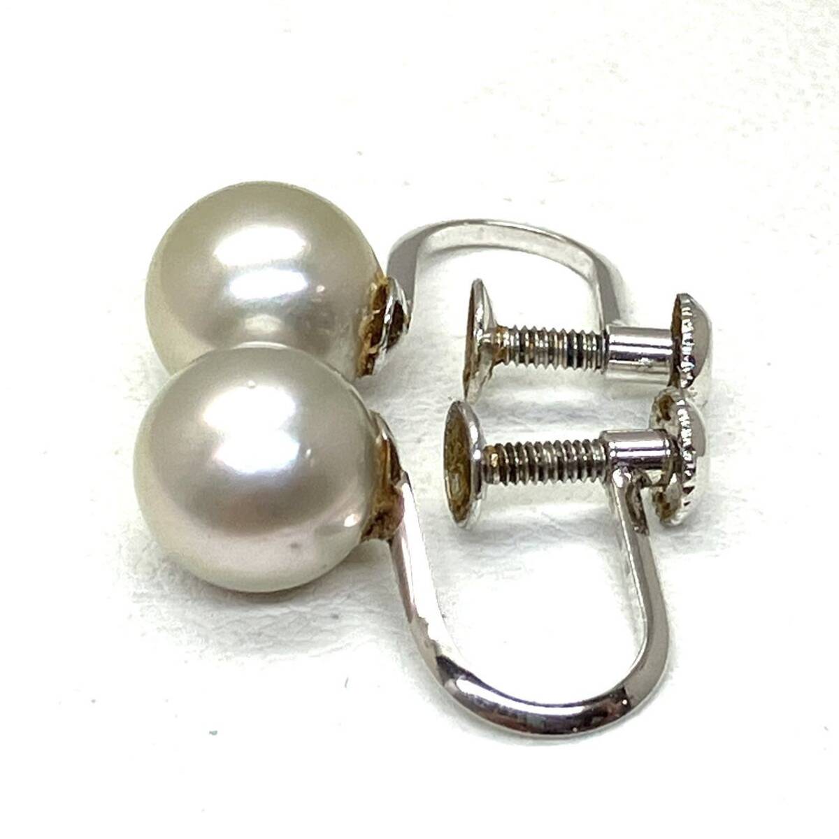 Yahoo!オークション - [K14WG アコヤ本真珠イヤリング]a 重量約1.9g ...
