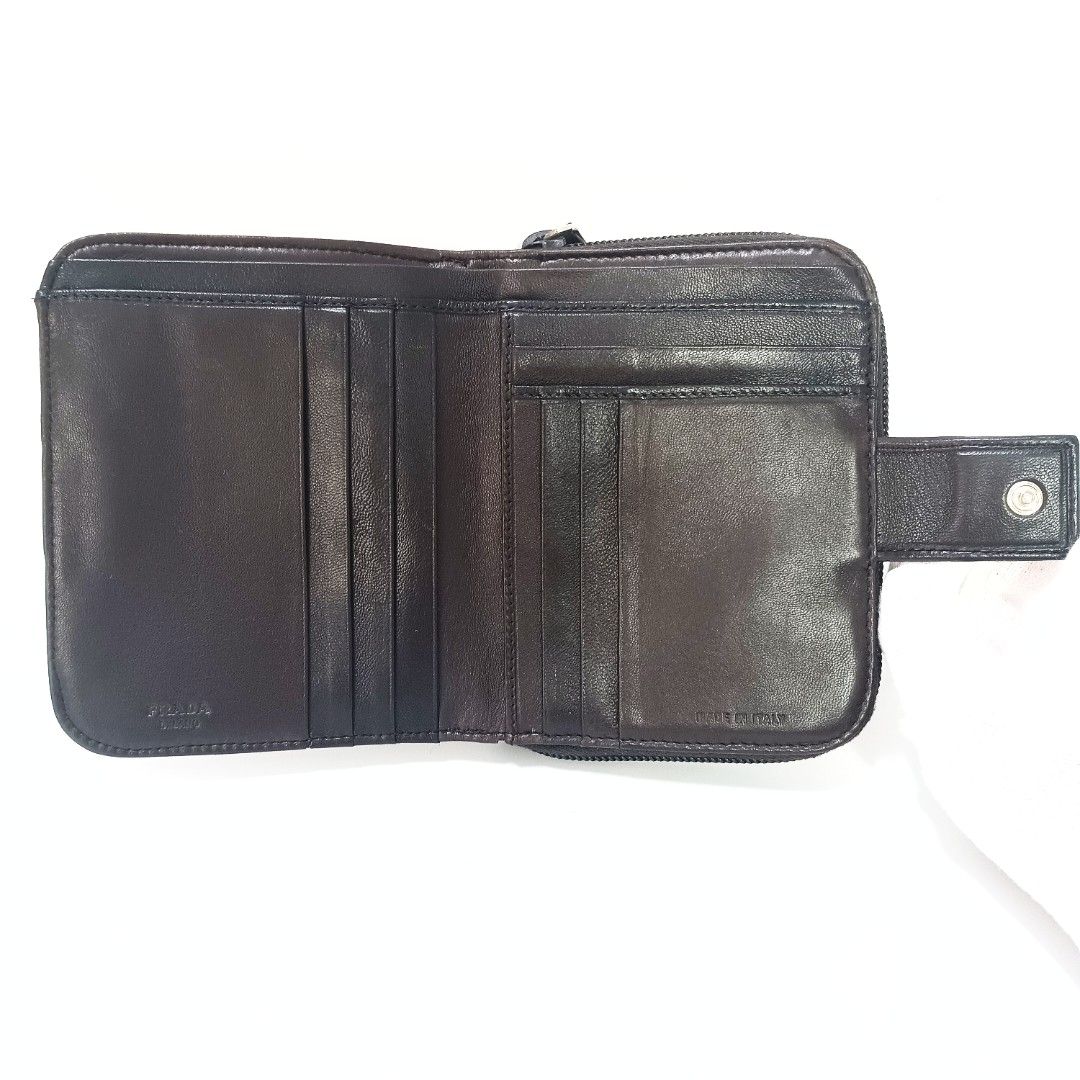 プラダ ハラコ ヒョウ柄 折り財布 1M0605 ブラウン レザー プラダ ハラコ ヒョウ柄 折り財布 1M0605 ブラウン レザー
