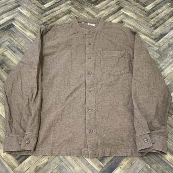 Yahoo!オークション - KE174 ブラウン XL MUJI シャツ