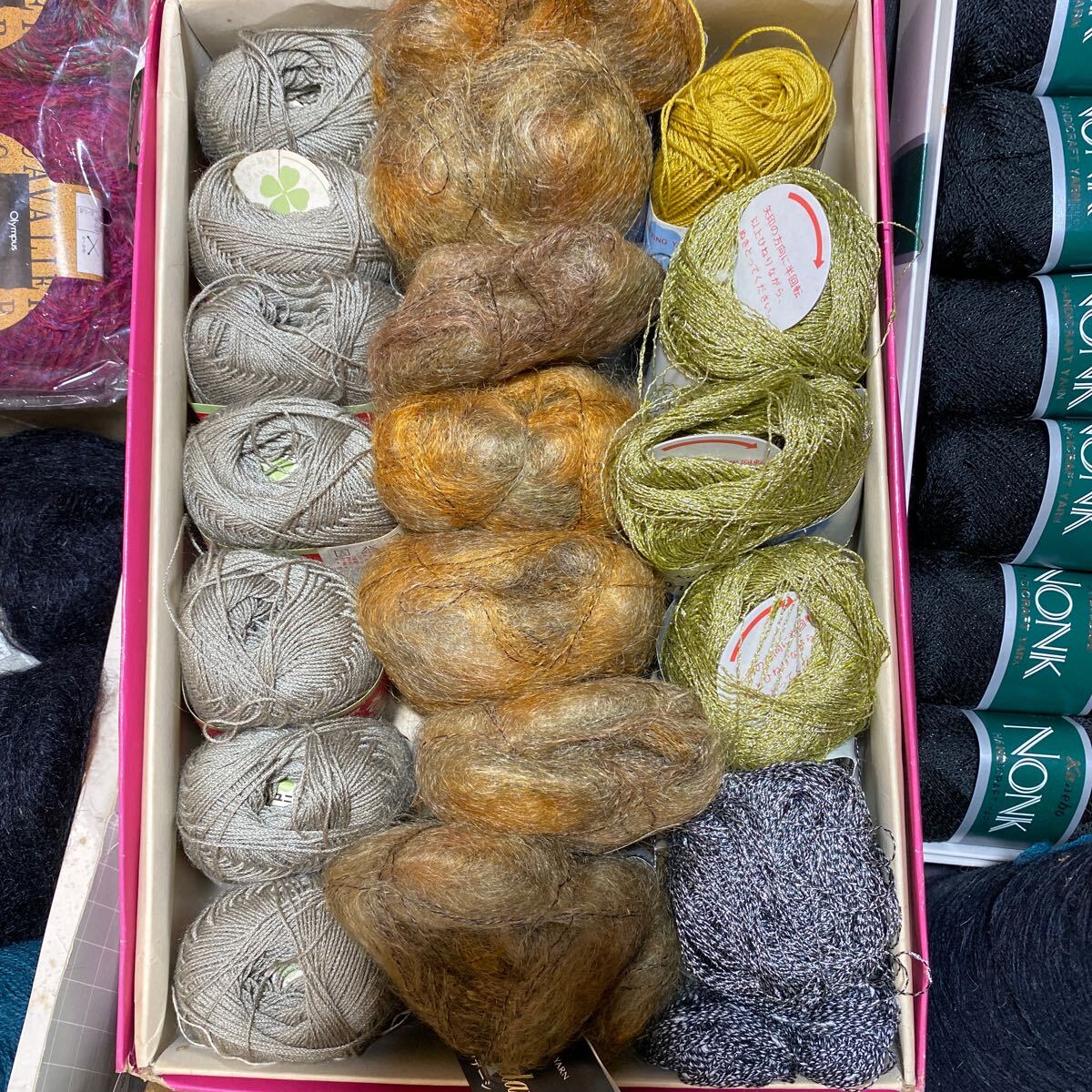 Yahoo!オークション - N 3742 [ 編み物セット まとめて ] カゴ付 高級...