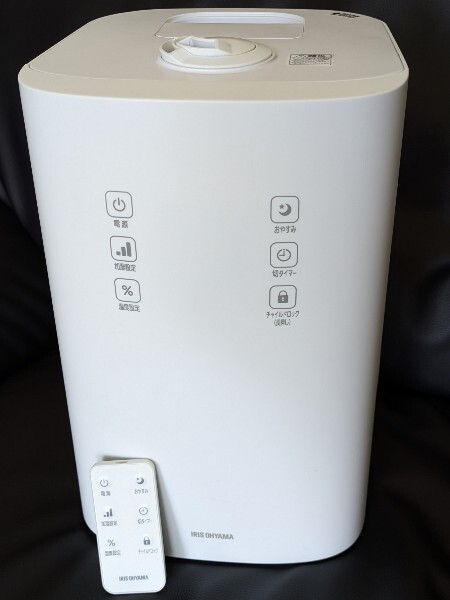 2022年製 アイリスオーヤマ 上給水ハイブリッド式加湿 UHK-500-W ホワイト 白／IRIS OHYAMA リモコン付 アロマボックス おやすみモード 喉(ハイブリッド式)｜売買された ...