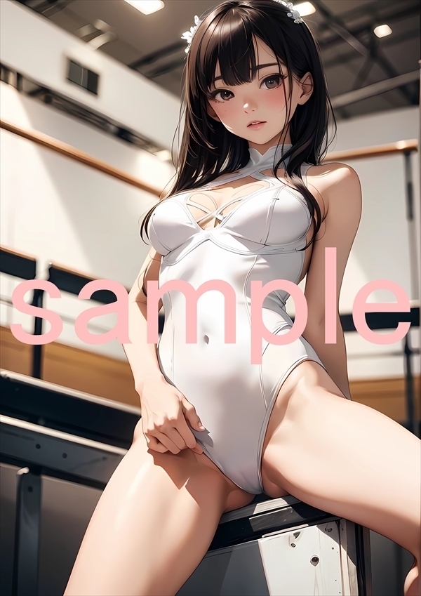 Yahoo!オークション - J662 レオタード オリジナルイラスト 女子高生下...