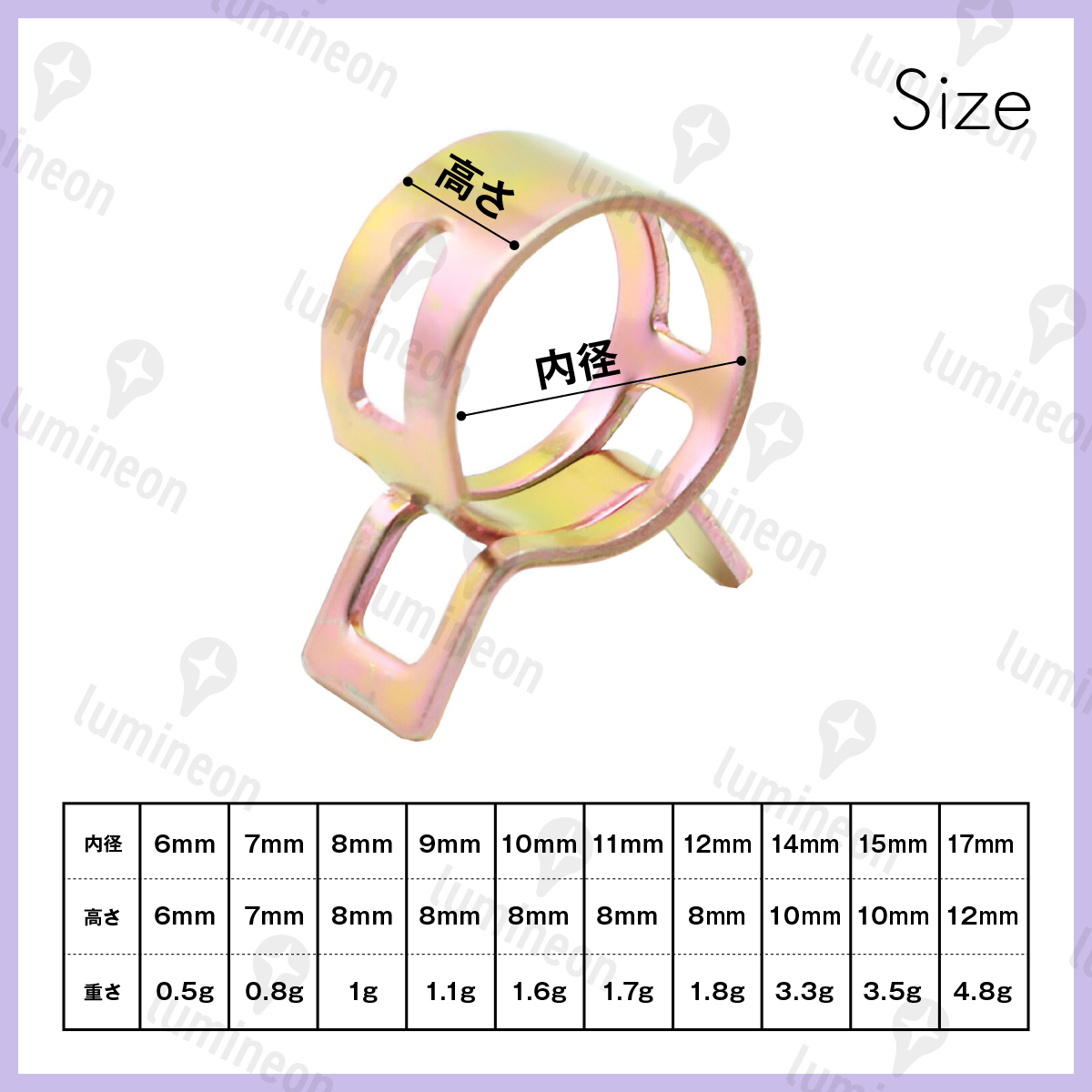 Yahoo!オークション - ホース バンド クランプ スプリング クリップ 板...