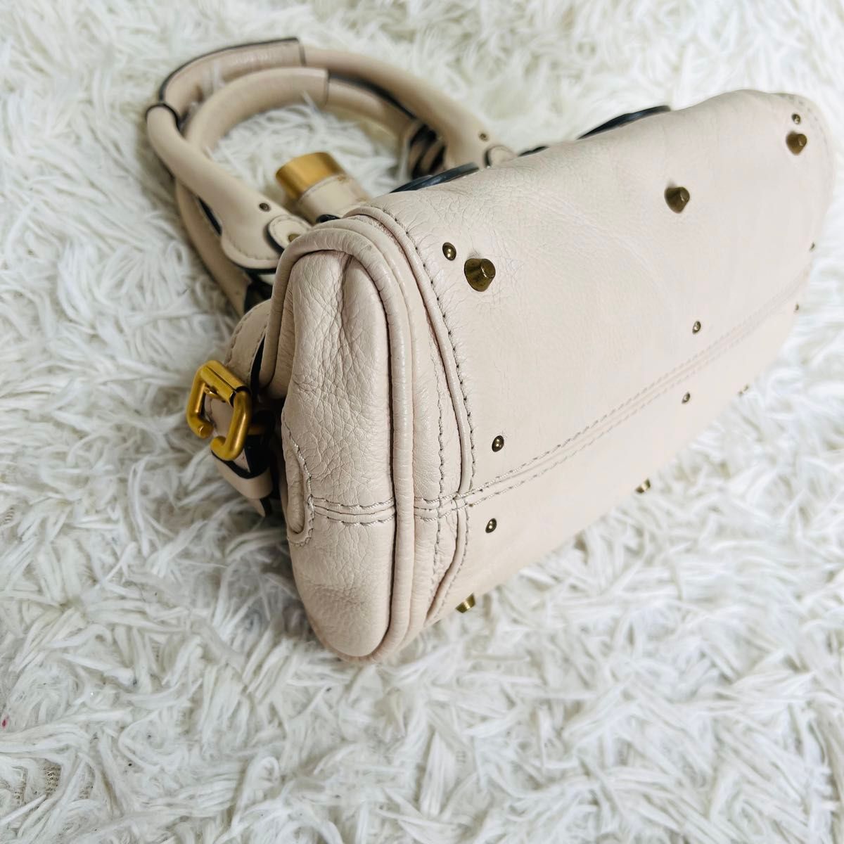 美品】Chloe クロエ ミニパディントン ハンドバッグ 肩掛け 美品】Chloe クロエ ミニパディントン ハンドバッグ 肩掛け