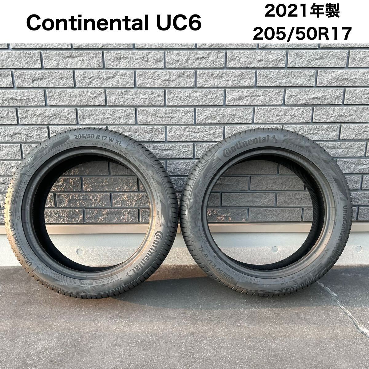 Yahoo!オークション - 【10日間使用】Continental UC6 205/50R17 2本セ...