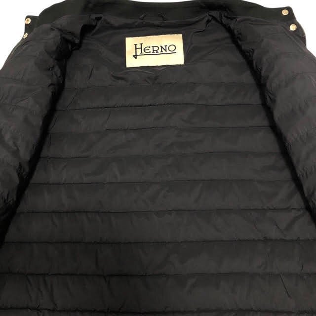 Yahoo!オークション - 【HERNO】ヘルノ 中わた ノーカラージャケット ...