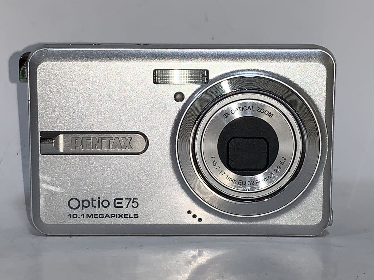 Yahoo!オークション - 訳あり大特価 PENTAX Optio E75 現状品 バッテ...