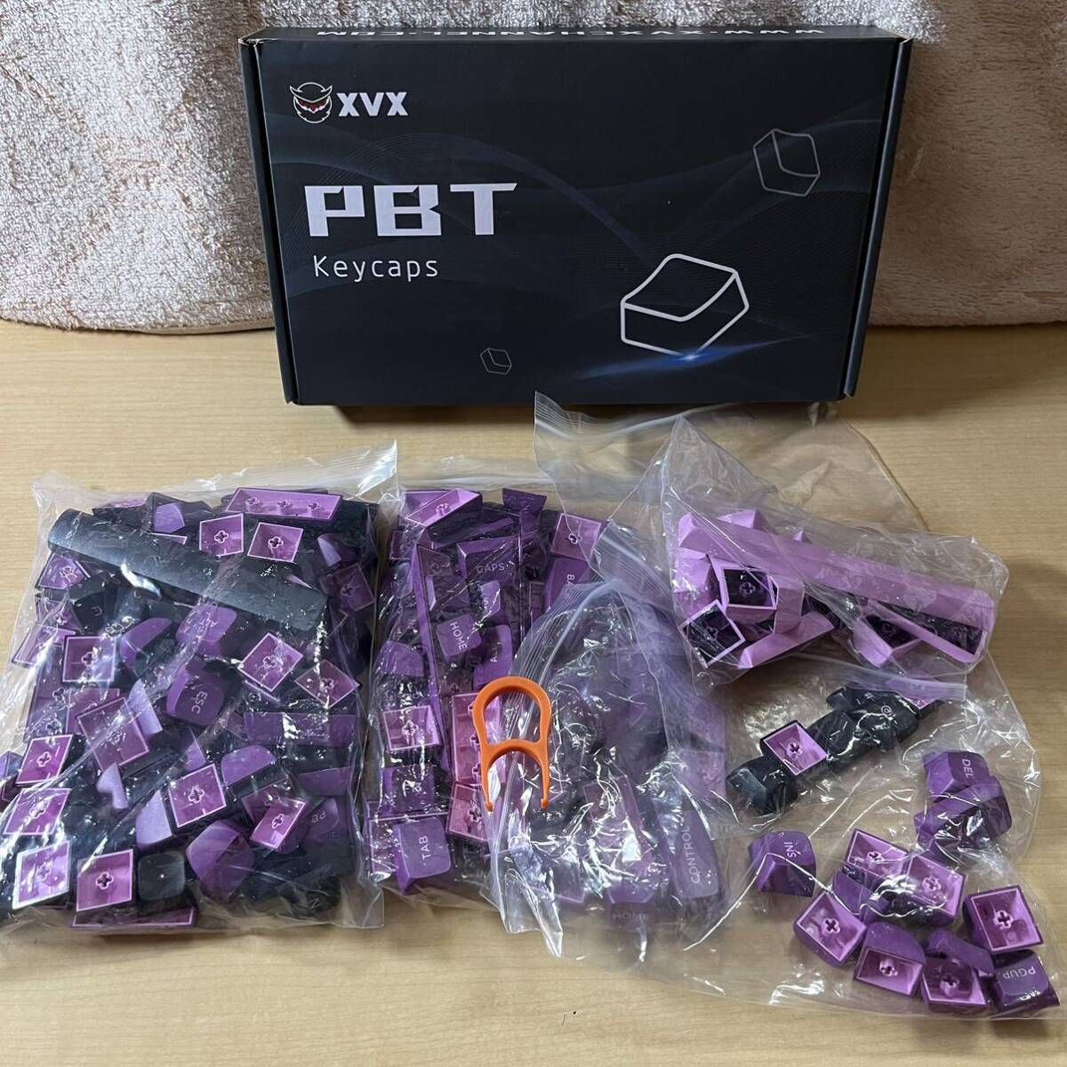 Yahoo!オークション - M198 XVX PBT キーキャップ （ブラック/パープル...