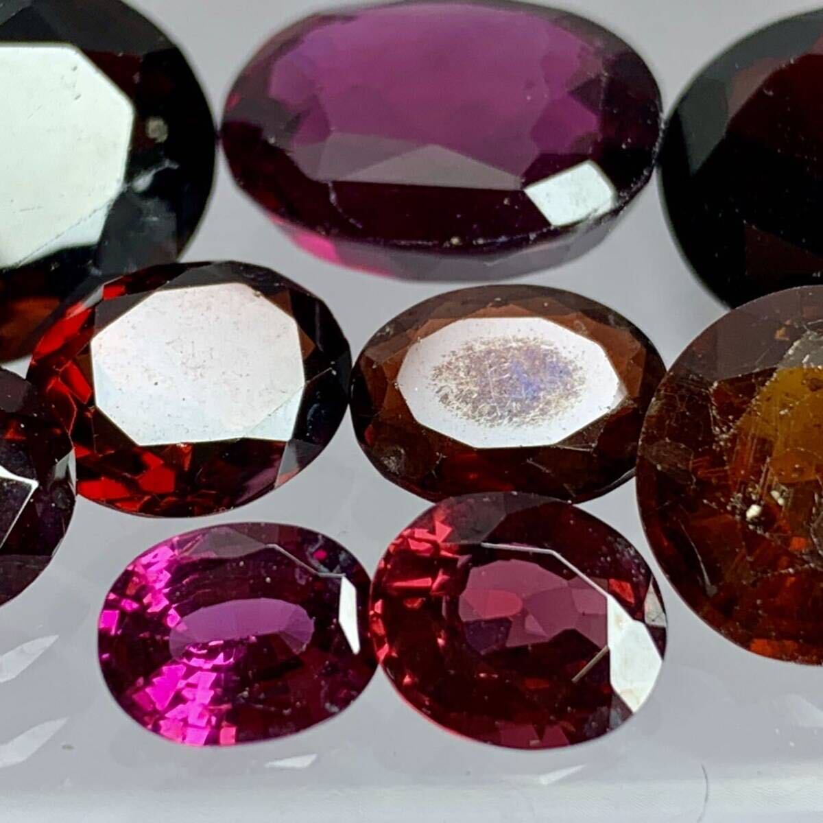 Yahoo!オークション - 〔天然ガーネット9点おまとめ 49.5ct〕S 約9.9g ...