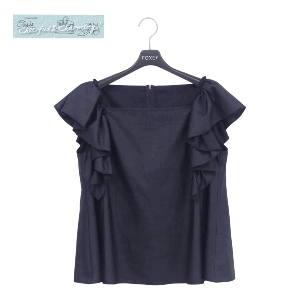 Yahoo!オークション - Sランク FOXEY NEWYORK ブラウス パピヨン 42 ネ...