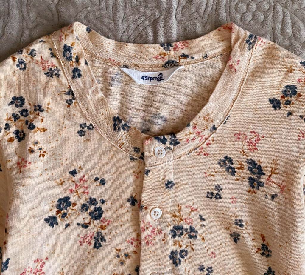 Yahoo!オークション - 45rpm 花柄 カーディガン クルーネック 綿100% ...