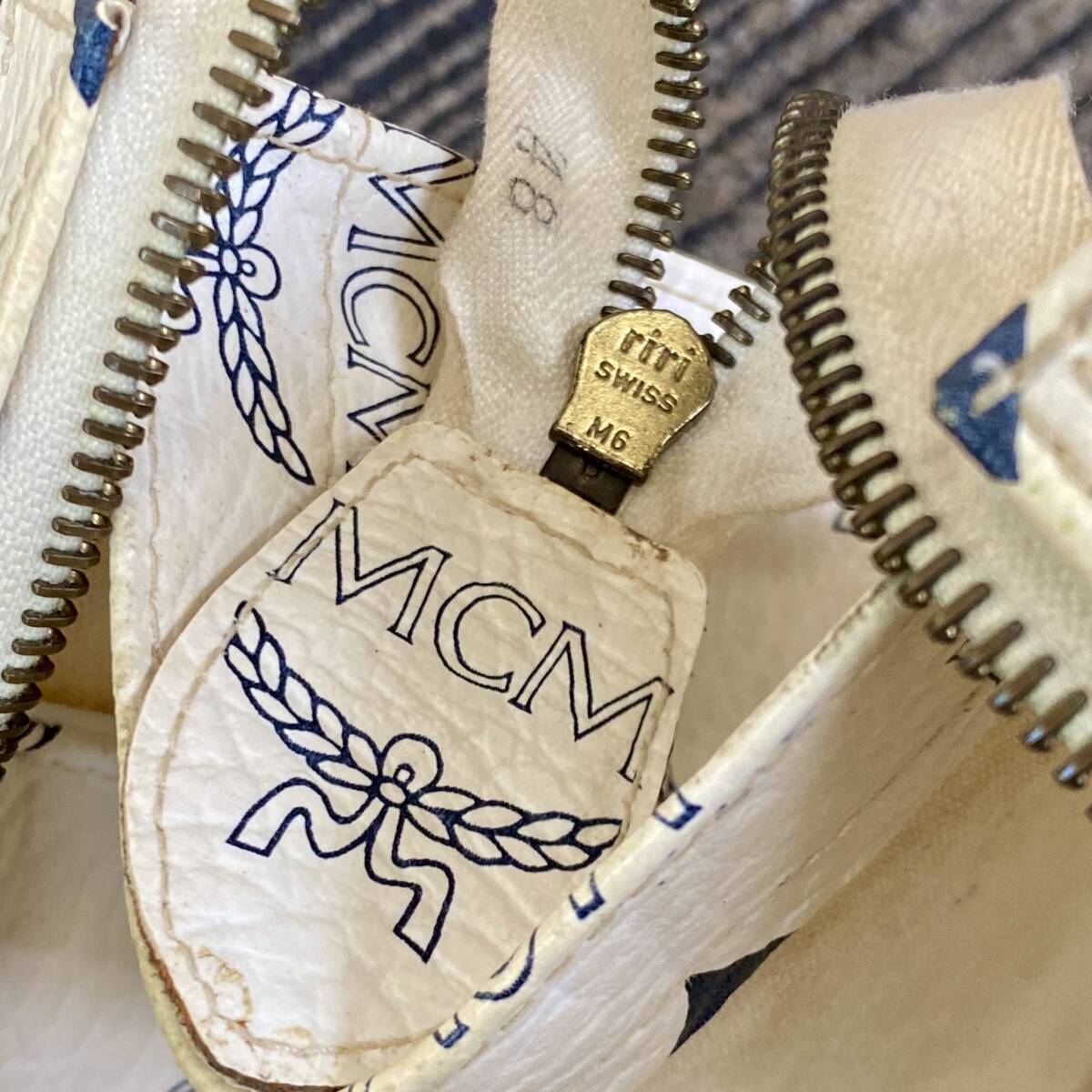 Yahoo!オークション - 【T0923 】MCM 2way ハンドバッグ レザー ホワイ...